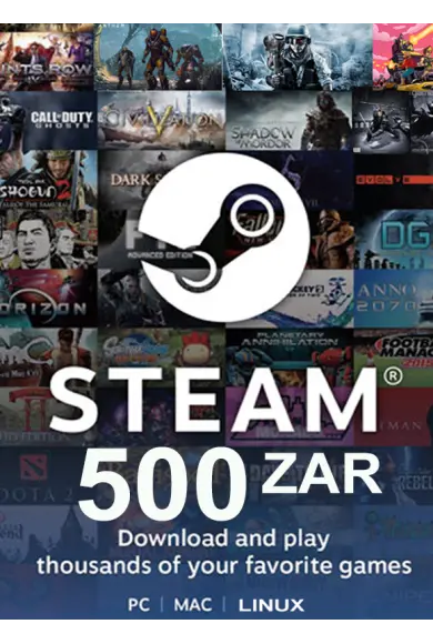 Steam Wallet Gift Card 500 ZAR South Africa CD Key SmartCDKeys